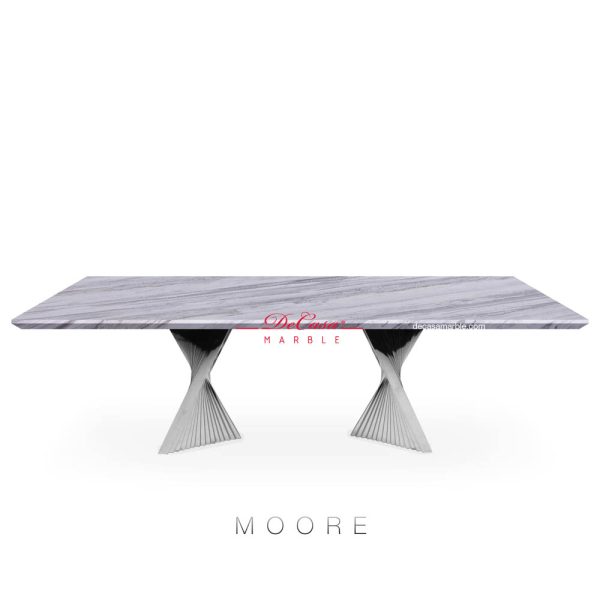 DeCasa Rectangular Marble Dining Table Volakas
