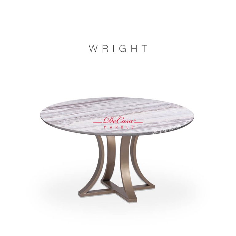 DeCasa Round Marble Dining Table Volakas